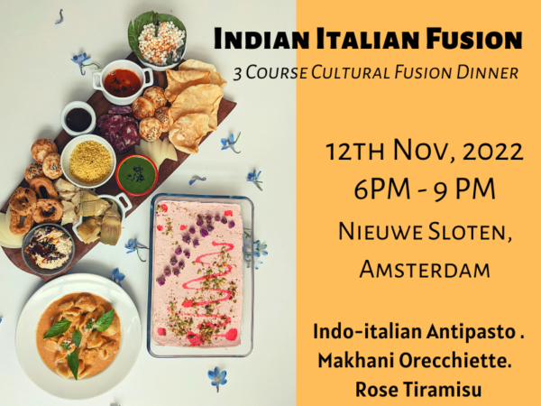 Indian Italian Fusion – 3 Course Dinner – TastyTalks